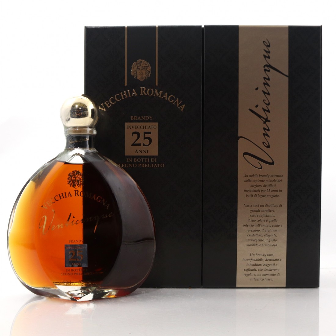 Vecchia Romagna 25 Year Old Venticinque Brandy 50cl | Whisky Auctioneer