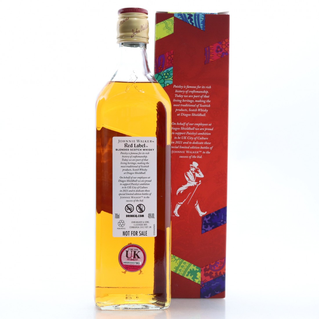Johnnie Walker Red Label Limited Edition / Paisley for 2021 UK City of ...