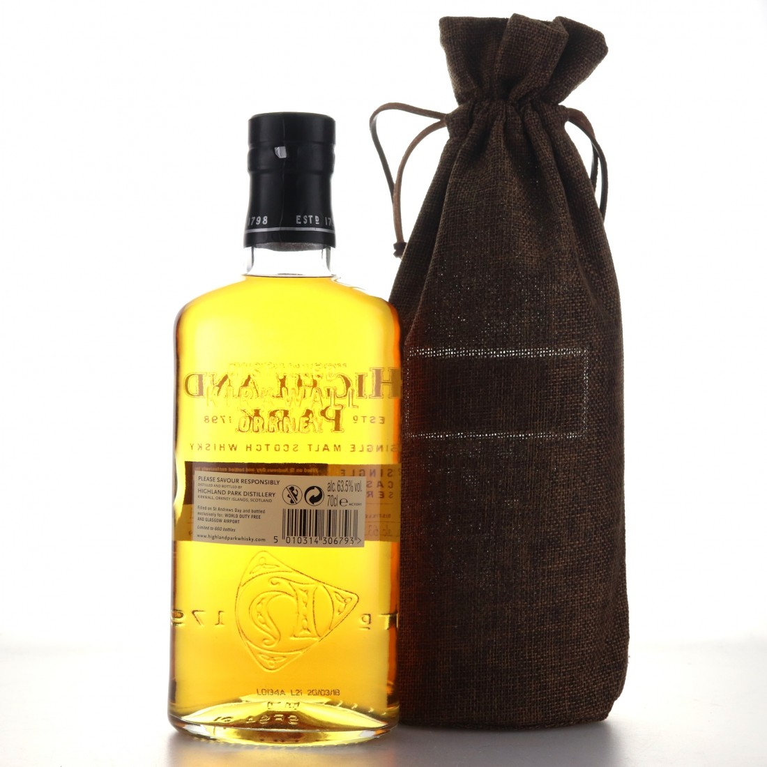 Highland Park 2004 Single Cask 13 Year Old #6569 / Glasgow Airport and ...
