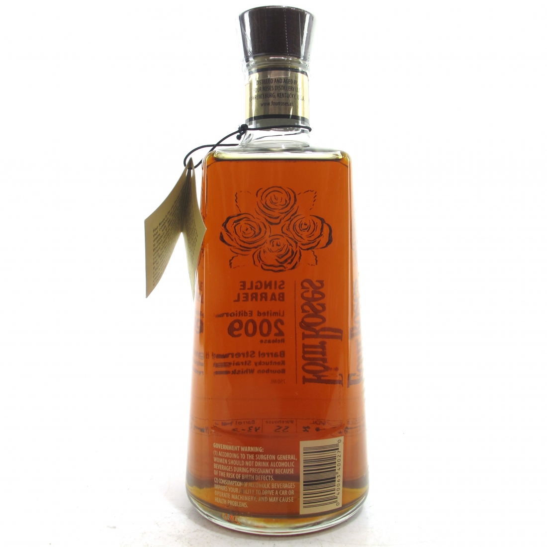 Four Roses Single Barrel Limited Edition 2009 / Signed by Jim Rutledge ...