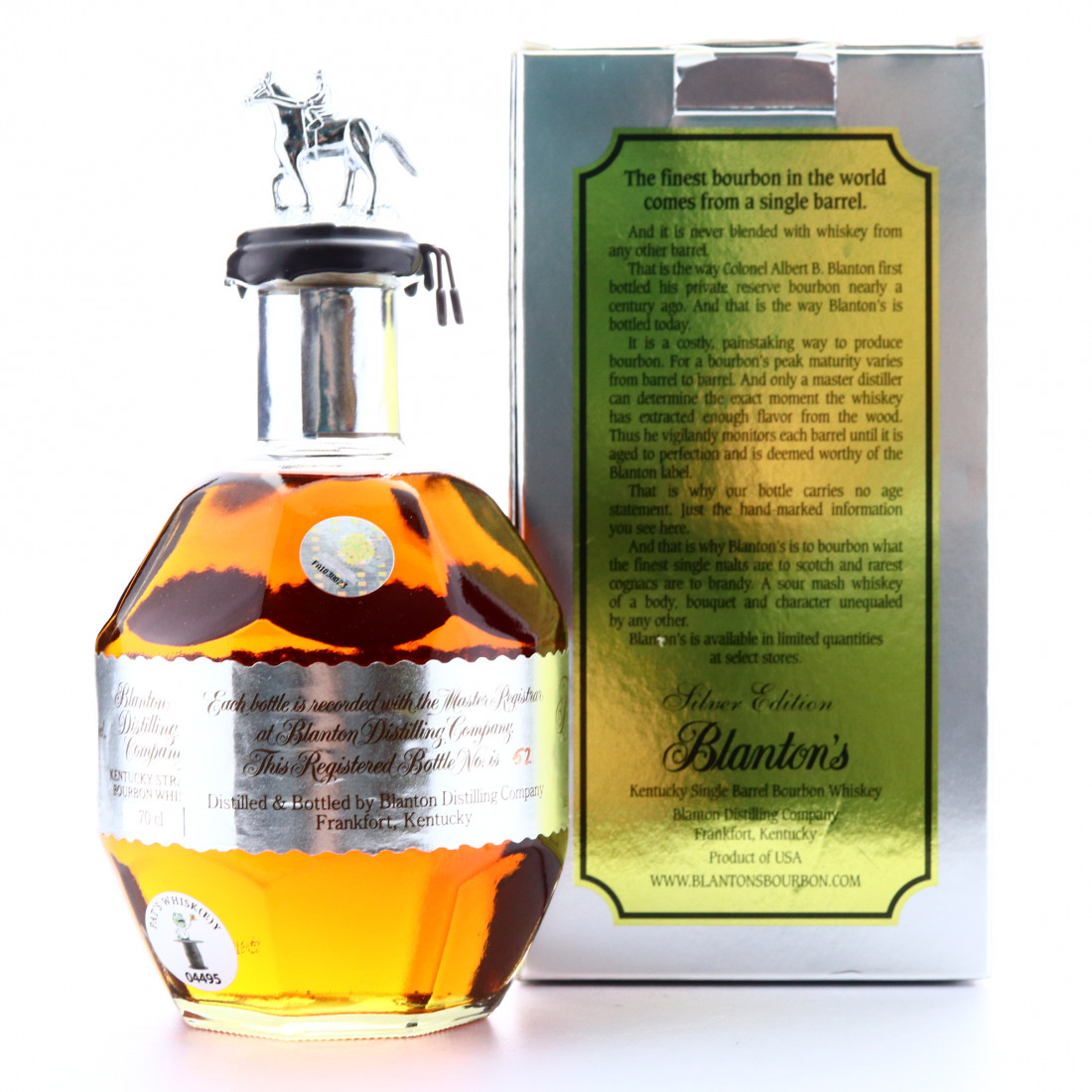 Blanton's Single Barrel Silver Edition dumped 2009 | Whisky Auctioneer