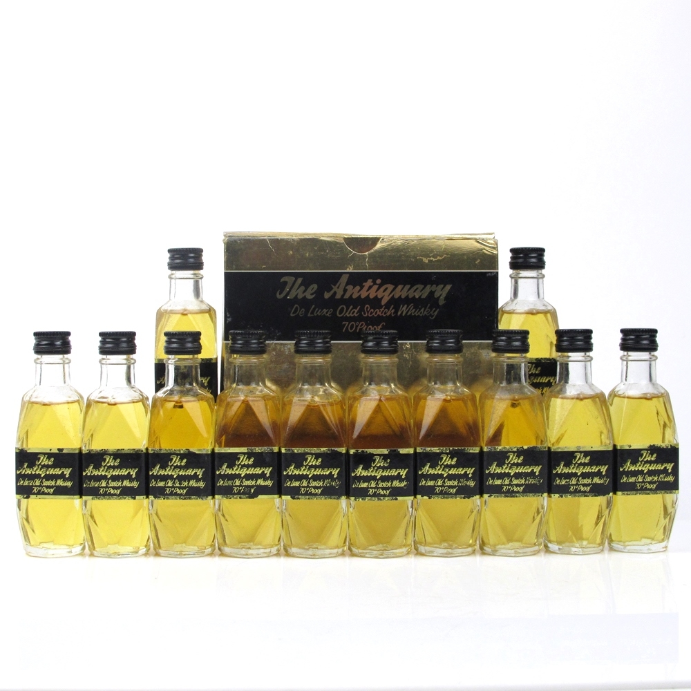 Antiquary 70 Proof 1970s Miniatures x 12 / Case | Whisky Auctioneer