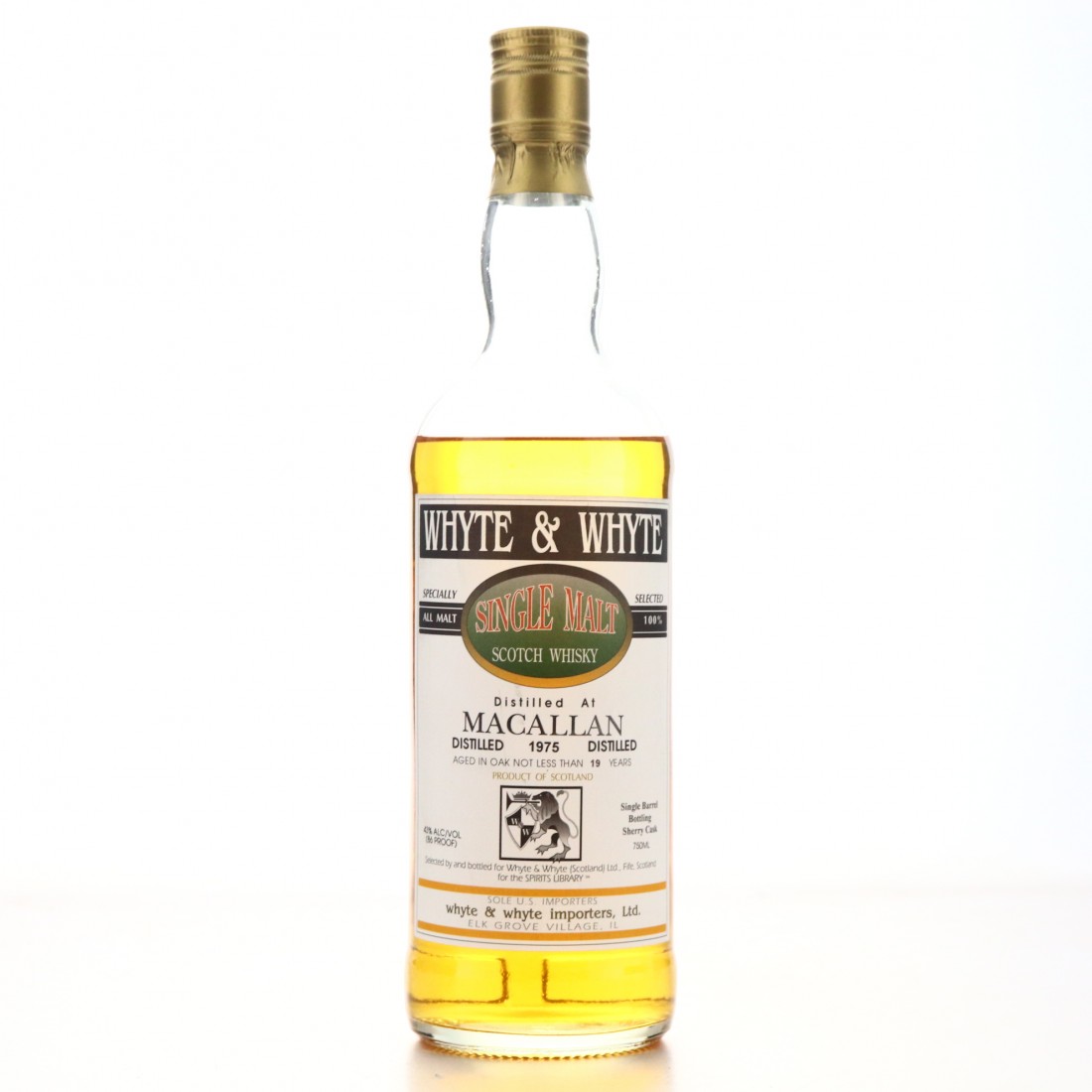Macallan 1975 Whyte and Whyte 19 Year Old Sherry Cask 75cl / Spirits ...