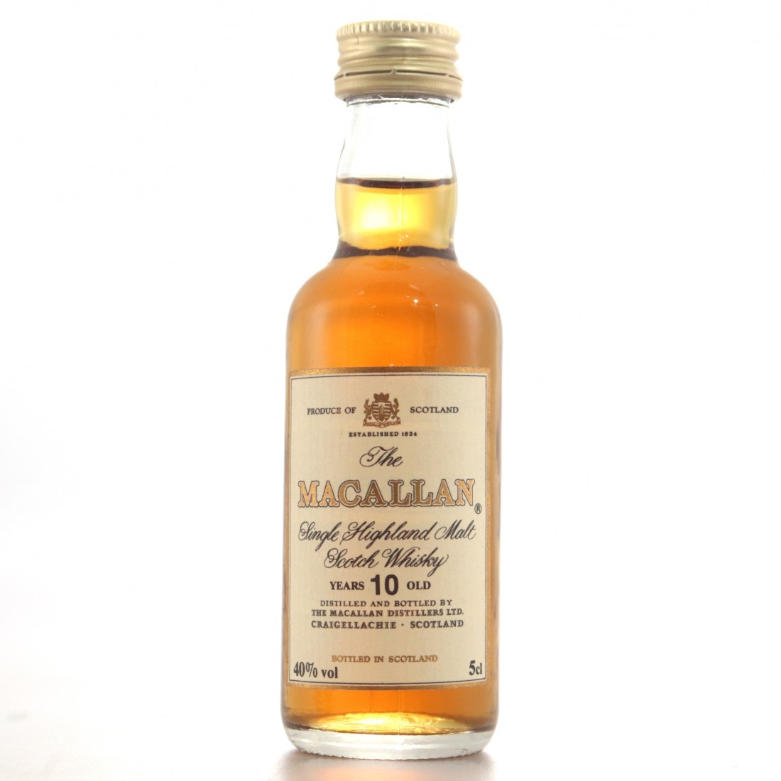 Macallan 10 Year Old Miniature 5cl 1990s | Whisky Auctioneer