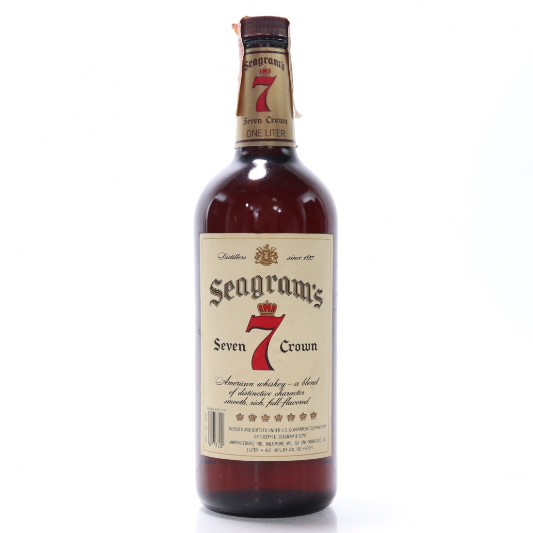 Seagram's Seven Crown American Whiskey 1 Litre 1980s | Whisky Auctioneer