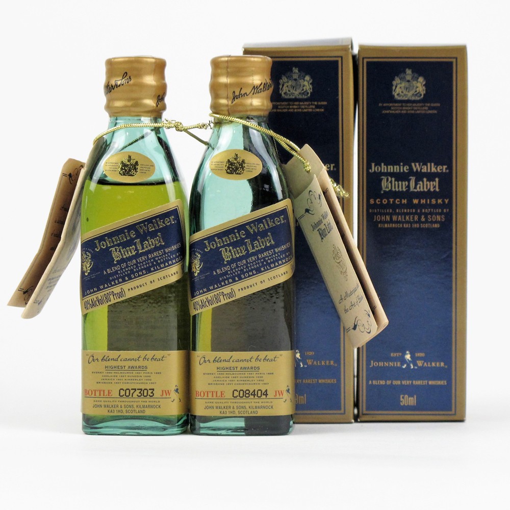 Johnnie Walker Blue Label Miniature 2 x 5cl | Whisky Auctioneer