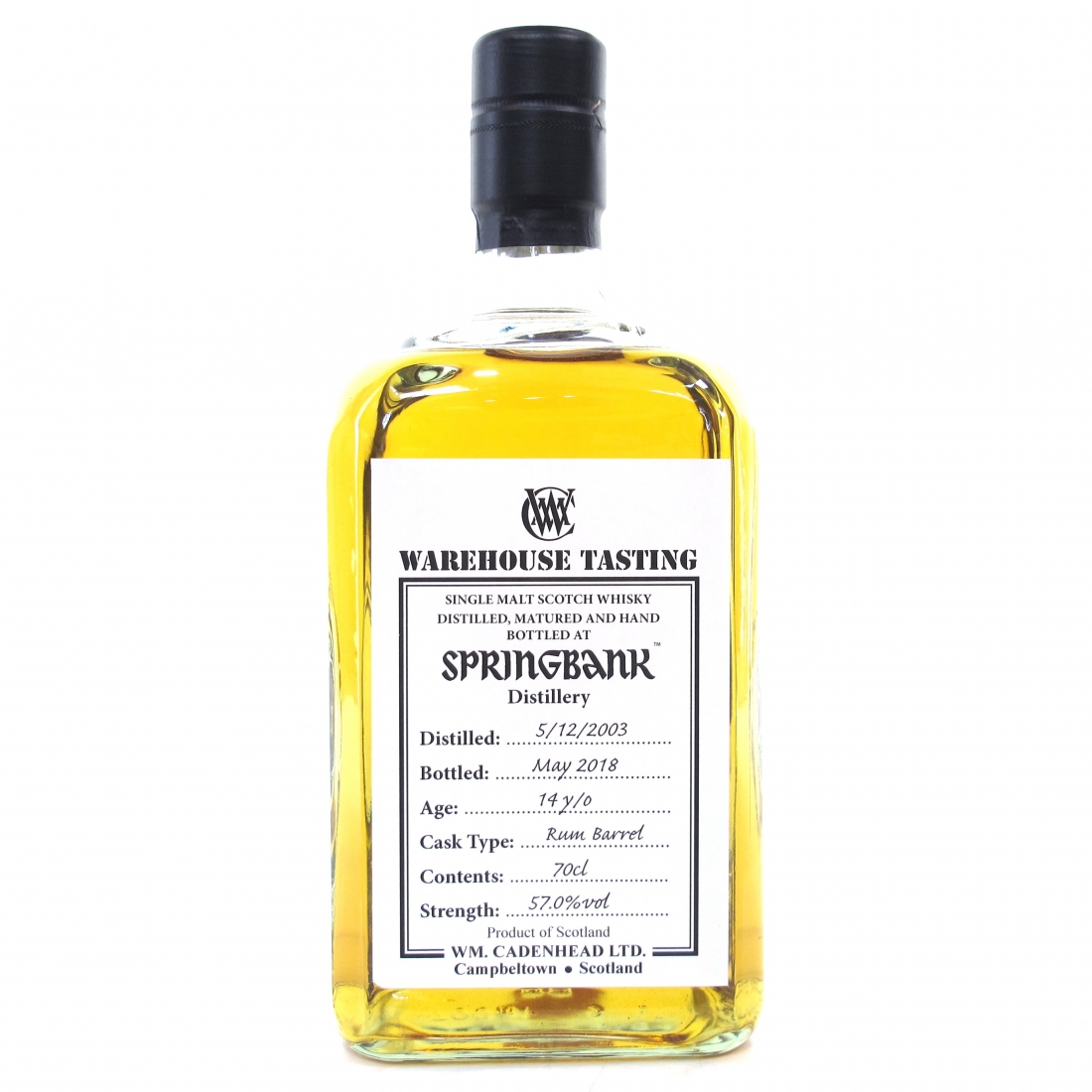 Springbank 2003 Rum Barrel 14 Year Old / Warehouse Tasting | Whisky ...