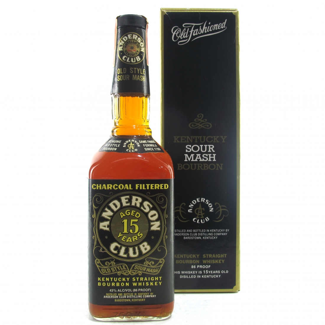 Anderson Club 15 Year Old Kentucky Bourbon 1990s | Whisky Auctioneer