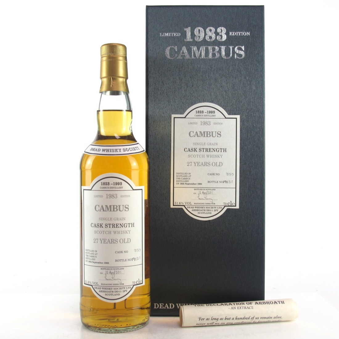 Cambus 1988 Dead Whisky Society 27 Year Old | Whisky Auctioneer