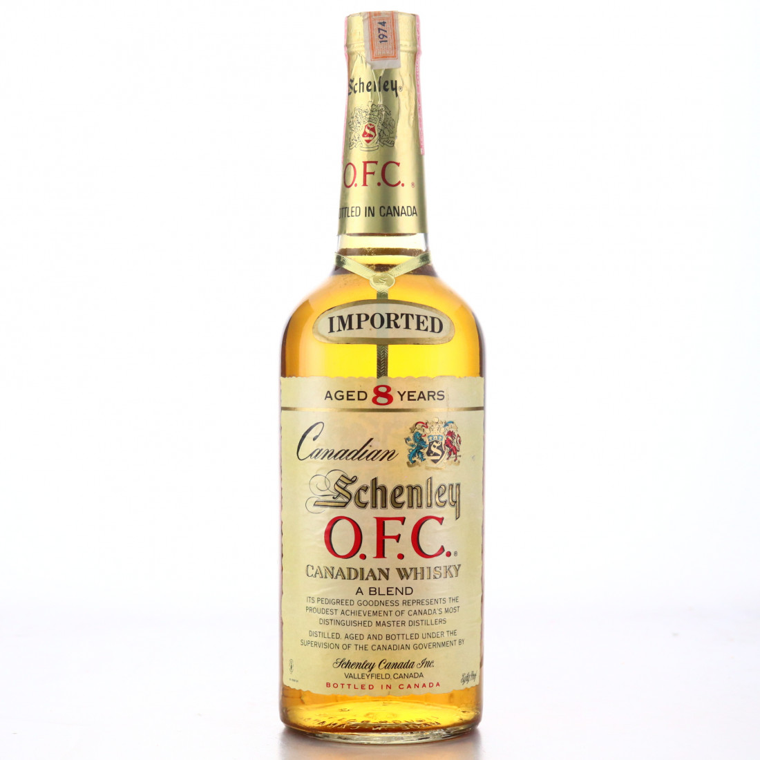 Schenley O.F.C. 1974 8 Year Old Canadian Whisky | Whisky Auctioneer