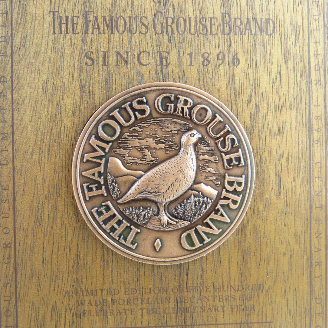 Famous Grouse Highland Decanter / 100 Years Wooden Box | Whisky Auctioneer