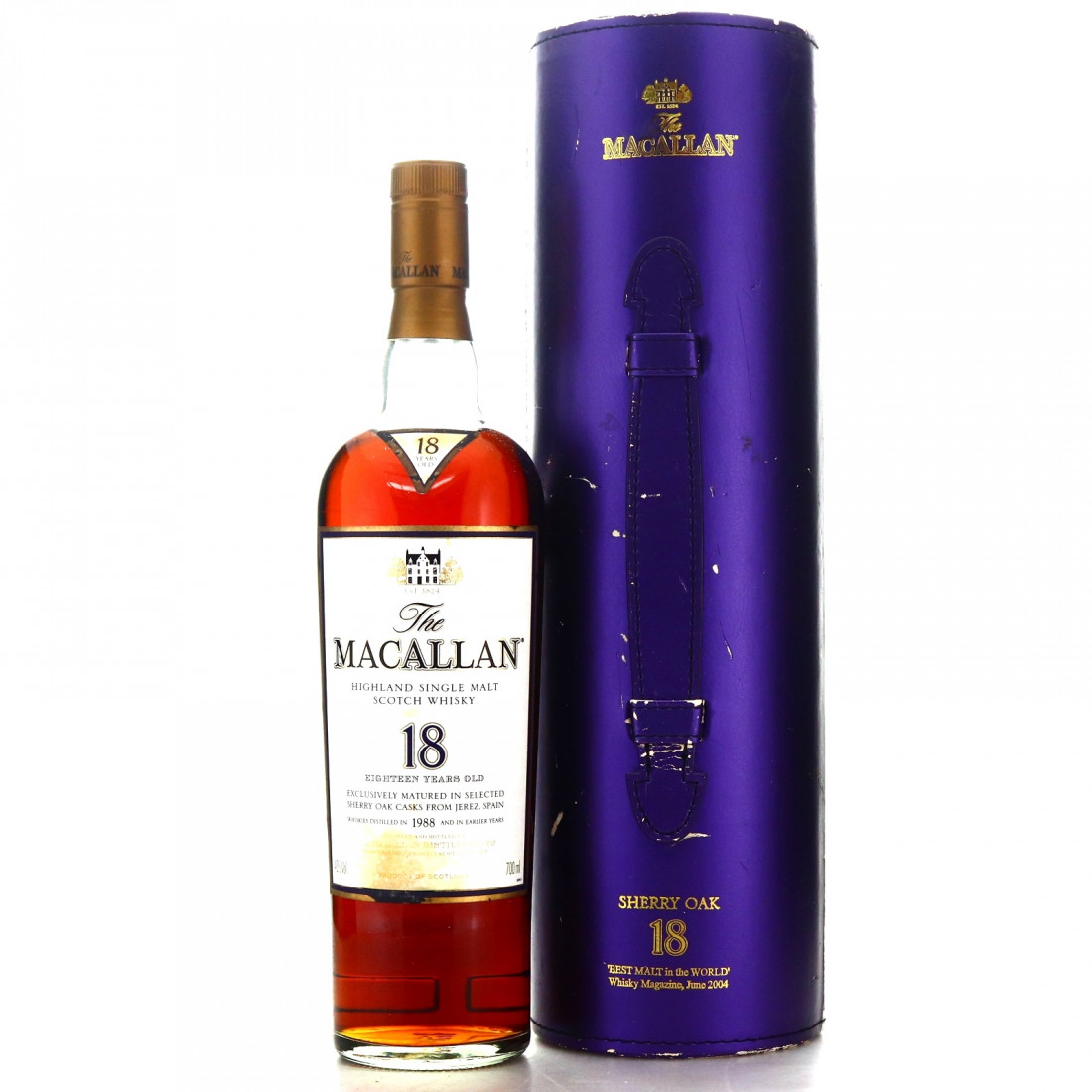Macallan 1989 18 Year Old / Tube Case | Whisky Auctioneer