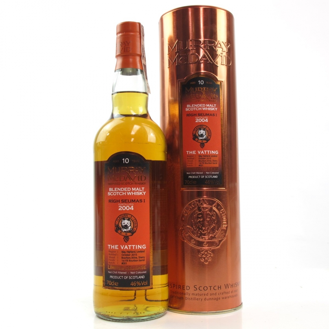 Righ Seumas I 2004 Murray McDavid 10 Year Old / The Vatting | Whisky ...