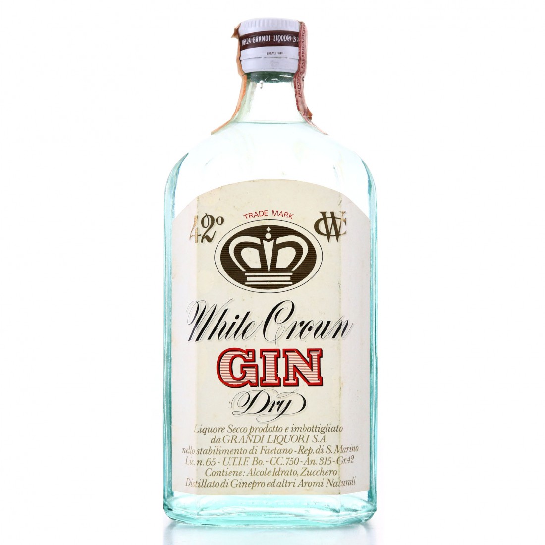 White Crown Dry Gin 1980s | Whisky Auctioneer