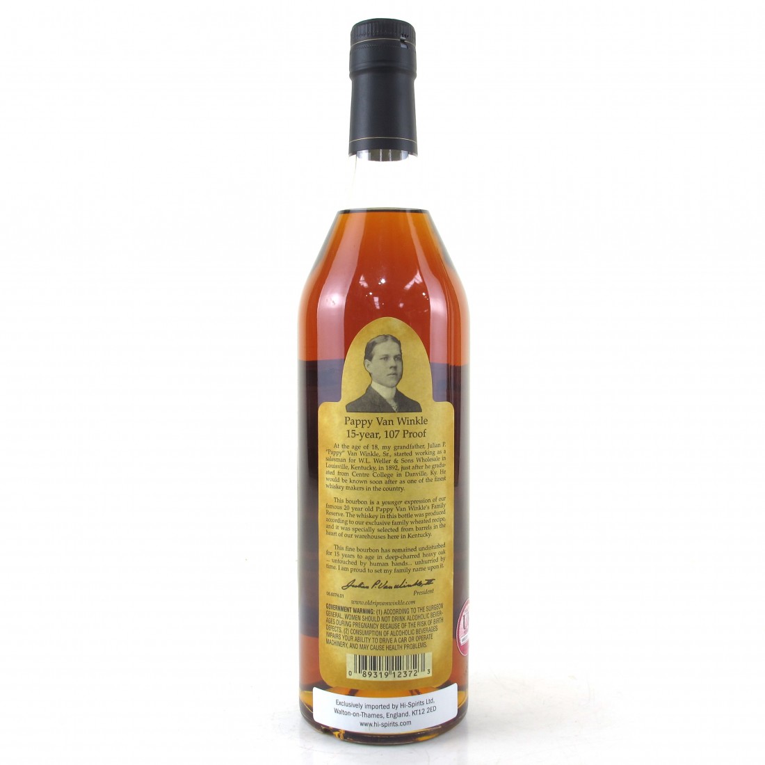 Pappy Van Winkle 15 Year Old Family Reserve / Stitzel-Weller | Whisky ...