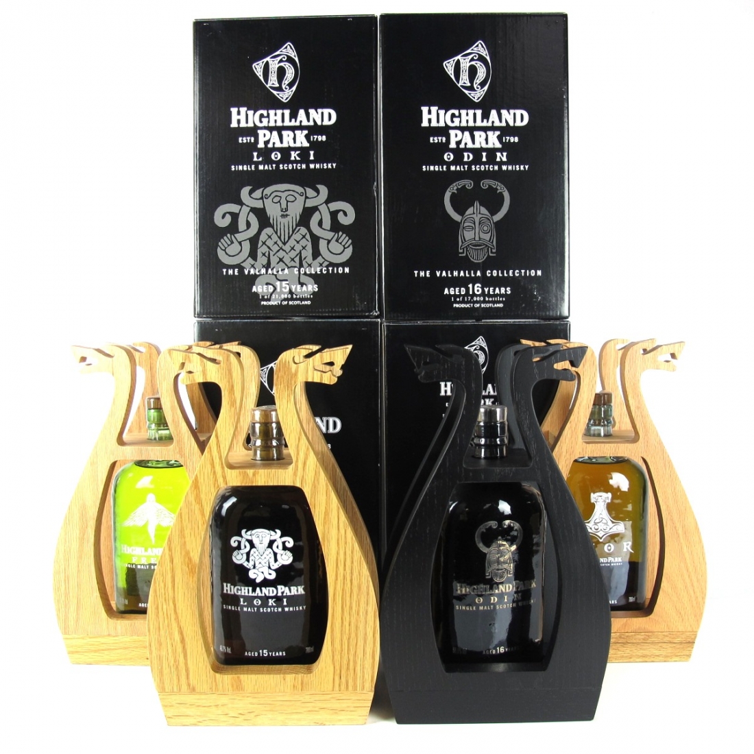 Highland Park Valhalla Collection 4 x 70cl / Including Plinth | Whisky ...