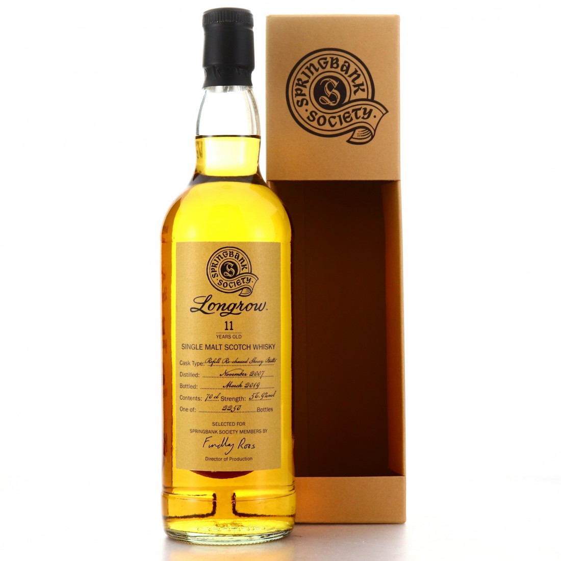 Longrow 2007 Springbank Society 11 Year Old / Refill Sherry Butt ...