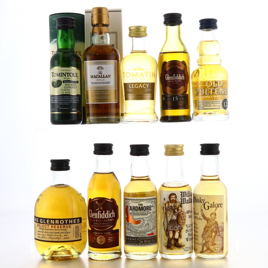 Scotch Whisky Miniatures x 10 | Whisky Auctioneer