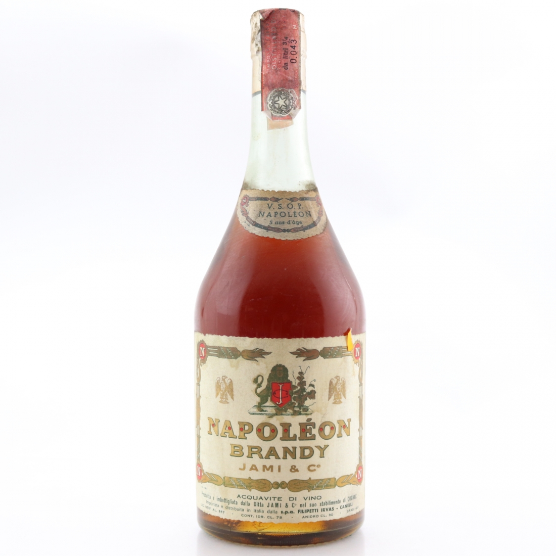 Jami & Co Napoleon 5 Year Old Brandy circa 1960s/1970s | Whisky Auctioneer