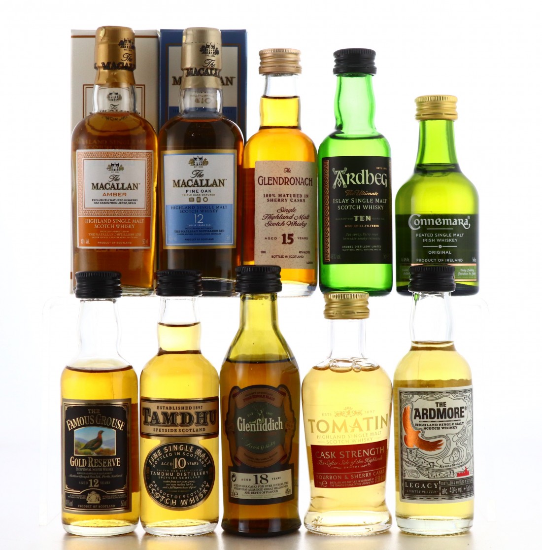 Scotch & Irish Whisky Miniatures x 10 | Whisky Auctioneer