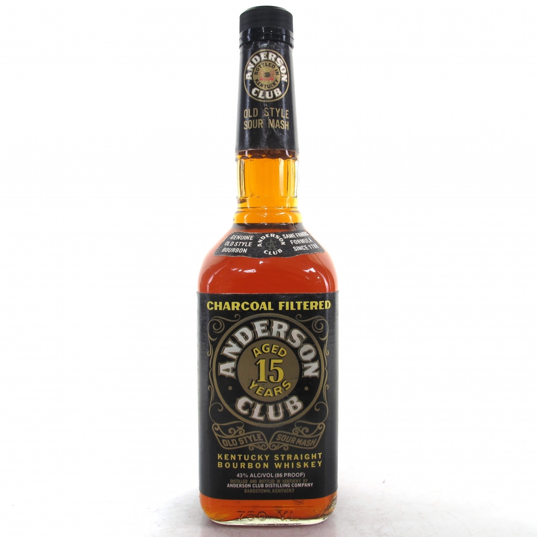 Anderson Club 15 Year Old Kentucky Bourbon 1990s | Whisky Auctioneer