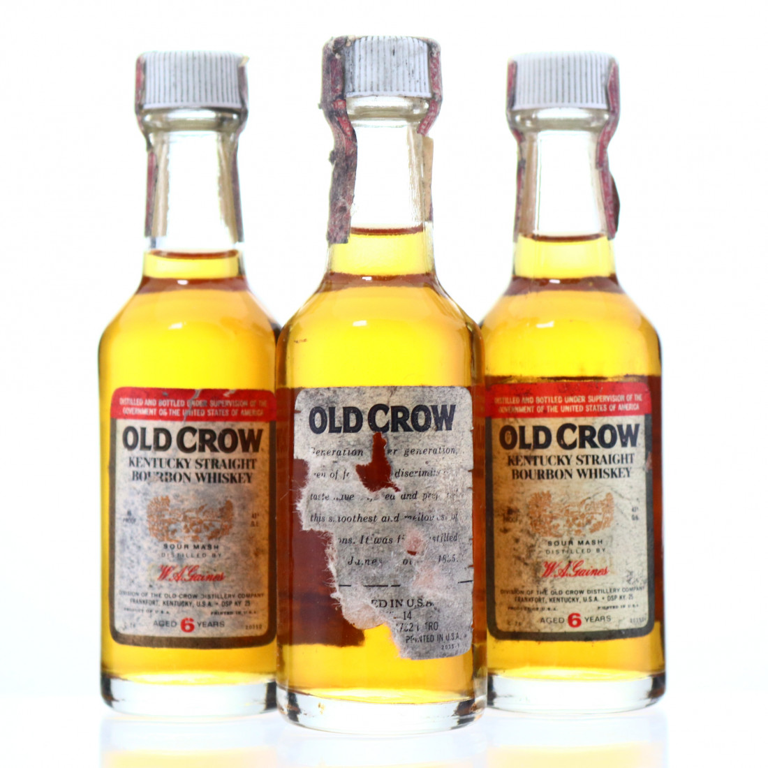Old Crow Miniature x 3 1960s-70s | Whisky Auctioneer