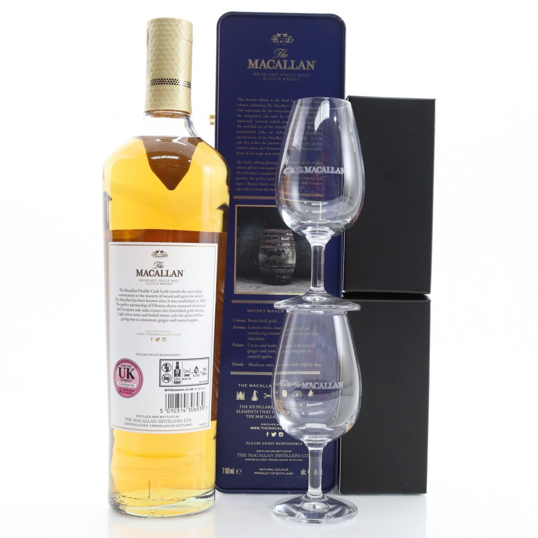 Macallan Gold Double Cask Limited Edition / with Glasses x 2 | Whisky Auctioneer