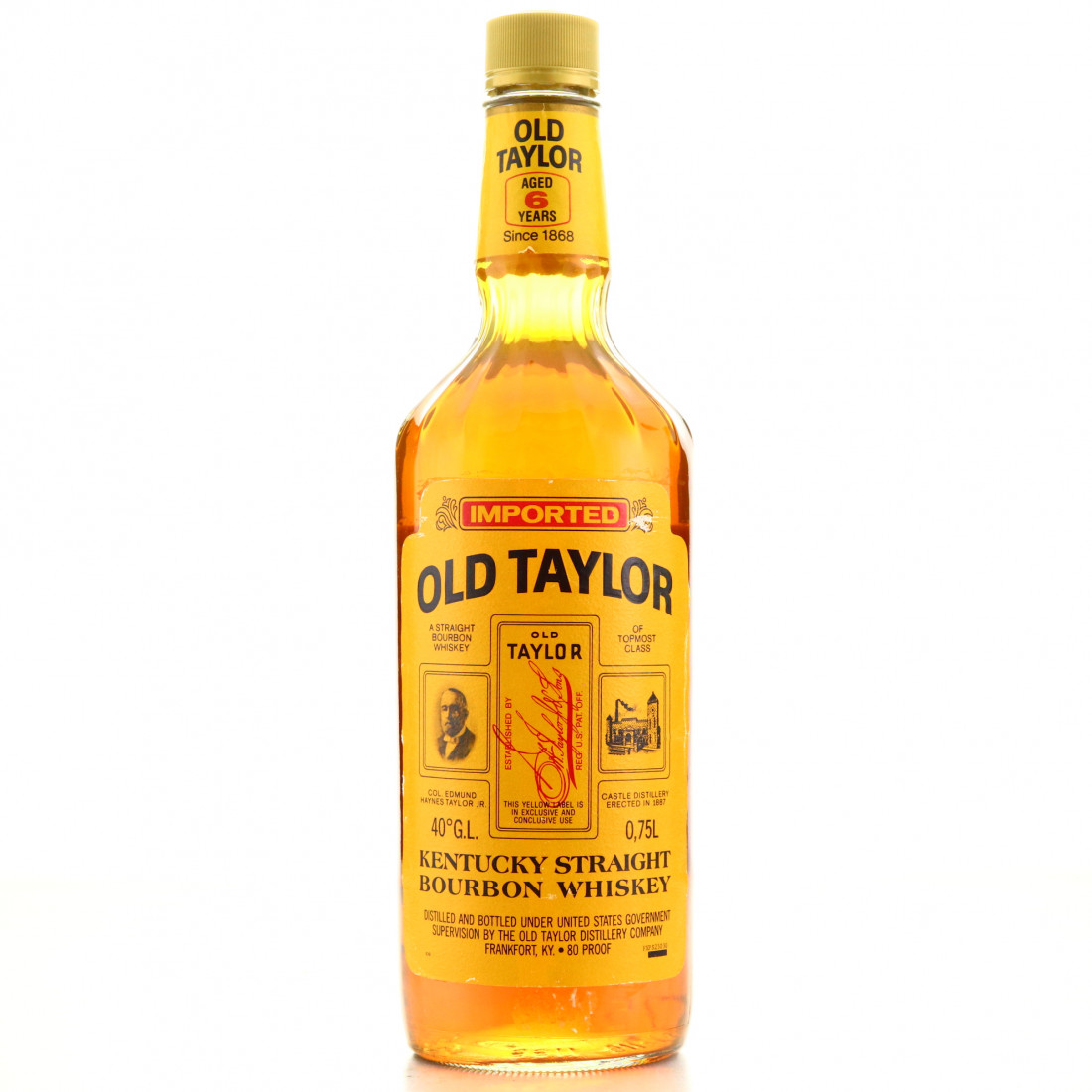 Old Taylor 6 Year Old Kentucky Straight Bourbon 1987 | Whisky Auctioneer