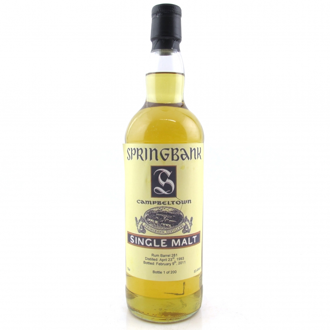 Springbank 1993 Single Rum Barrel #281 | Whisky Auctioneer