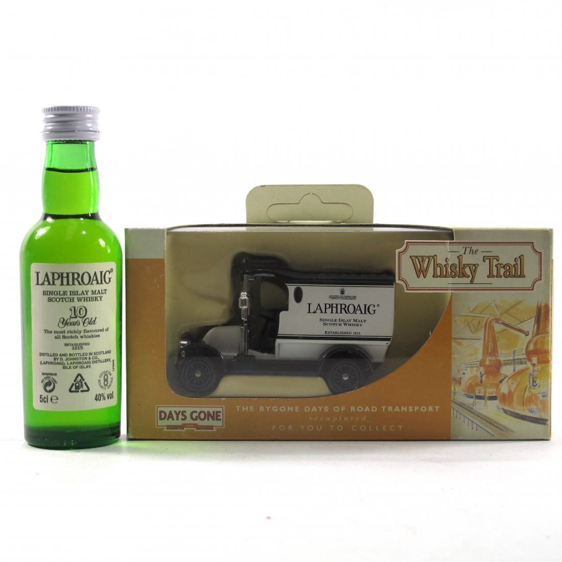 Laphroaig 10 Year Old Miniature 5cl With Days Gone Van Whisky