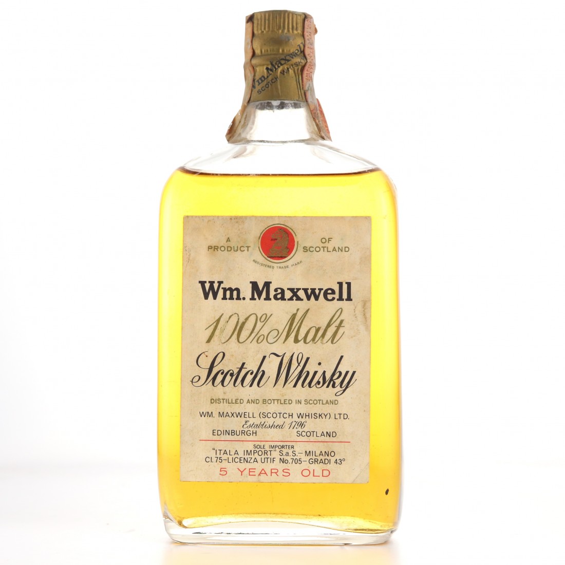 Wm. Maxwell 5 Year Old 100% Malt circa 1960s | Whisky Auctioneer