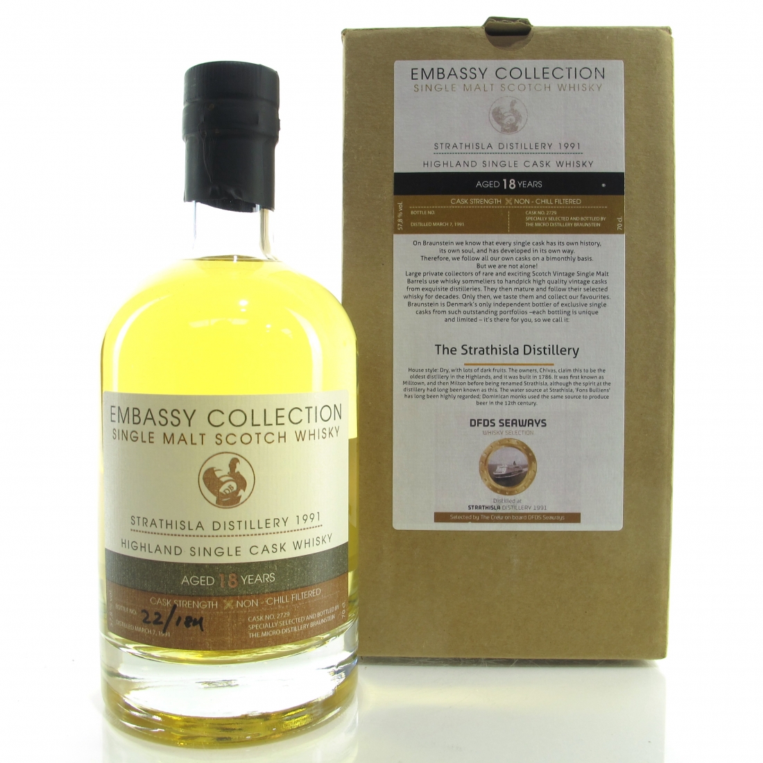 Strathisla 1991 Braunstein 18 Year Old / Embassy Collection | Whisky ...