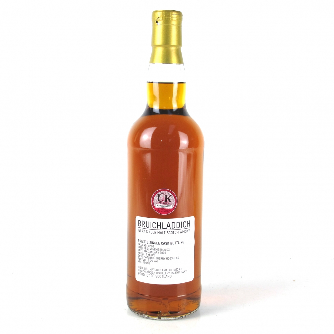 Bruichladdich 2003 Private Cask 12 Year Old 1210 Whisky Auctioneer