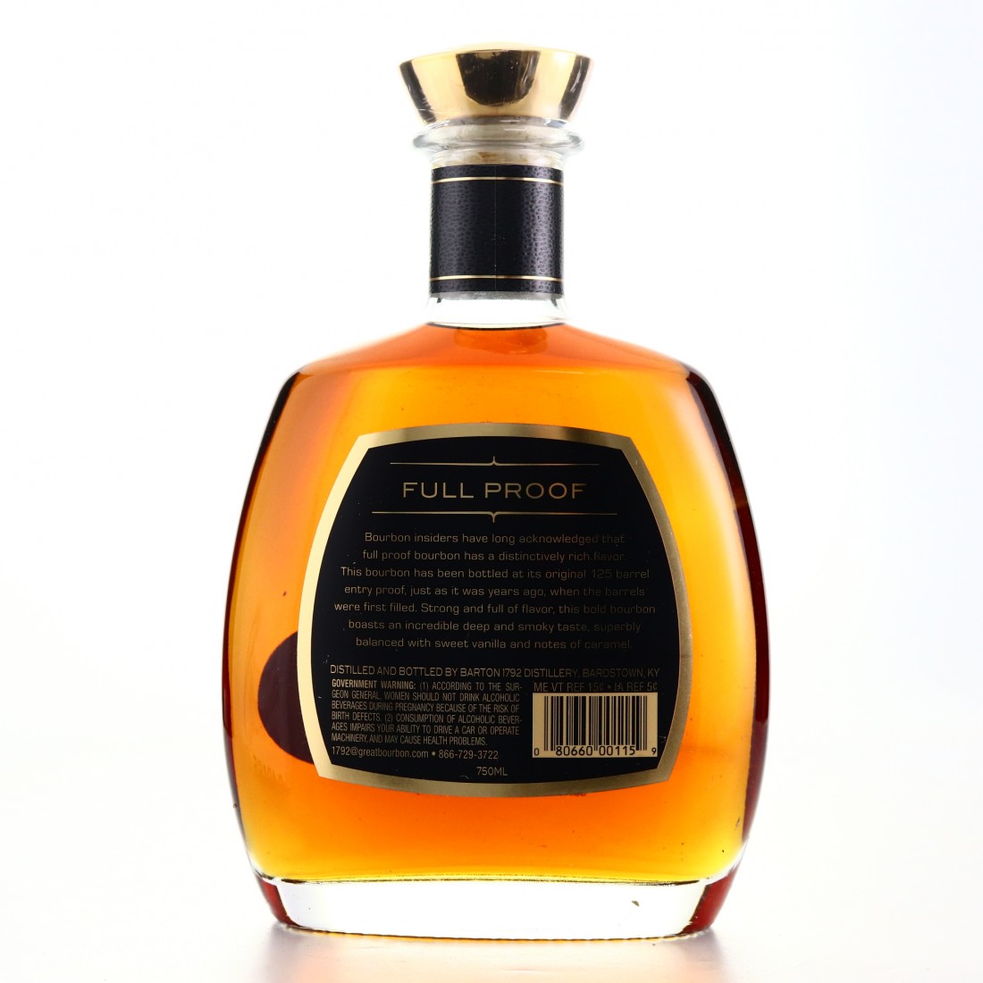 Barton 1792 Full Proof Single Barrel Bourbon #40 / Norfolk Whisky Group ...