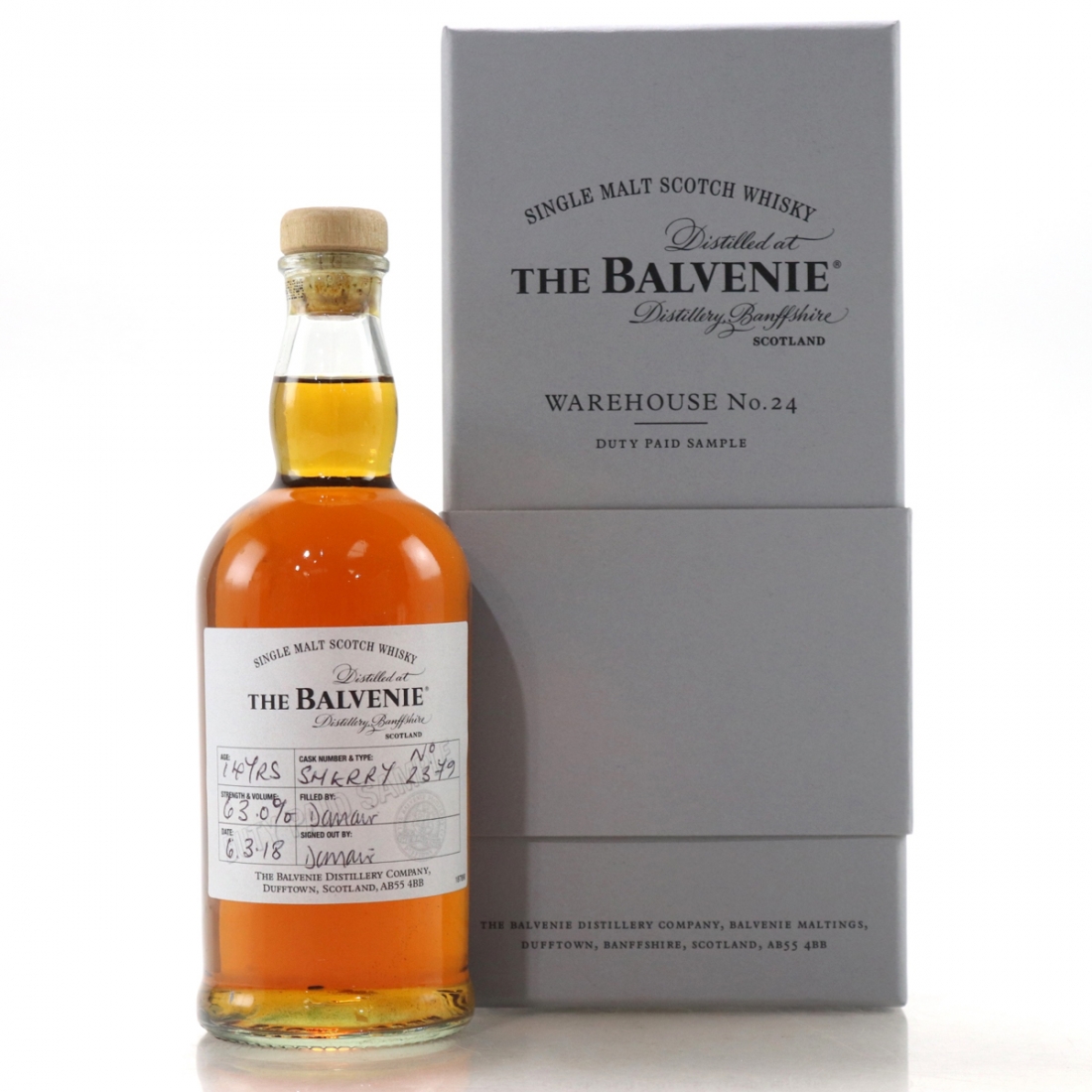 Balvenie 14 Year Old Single Cask #2379 20cl / Warehouse No.24 Sample ...