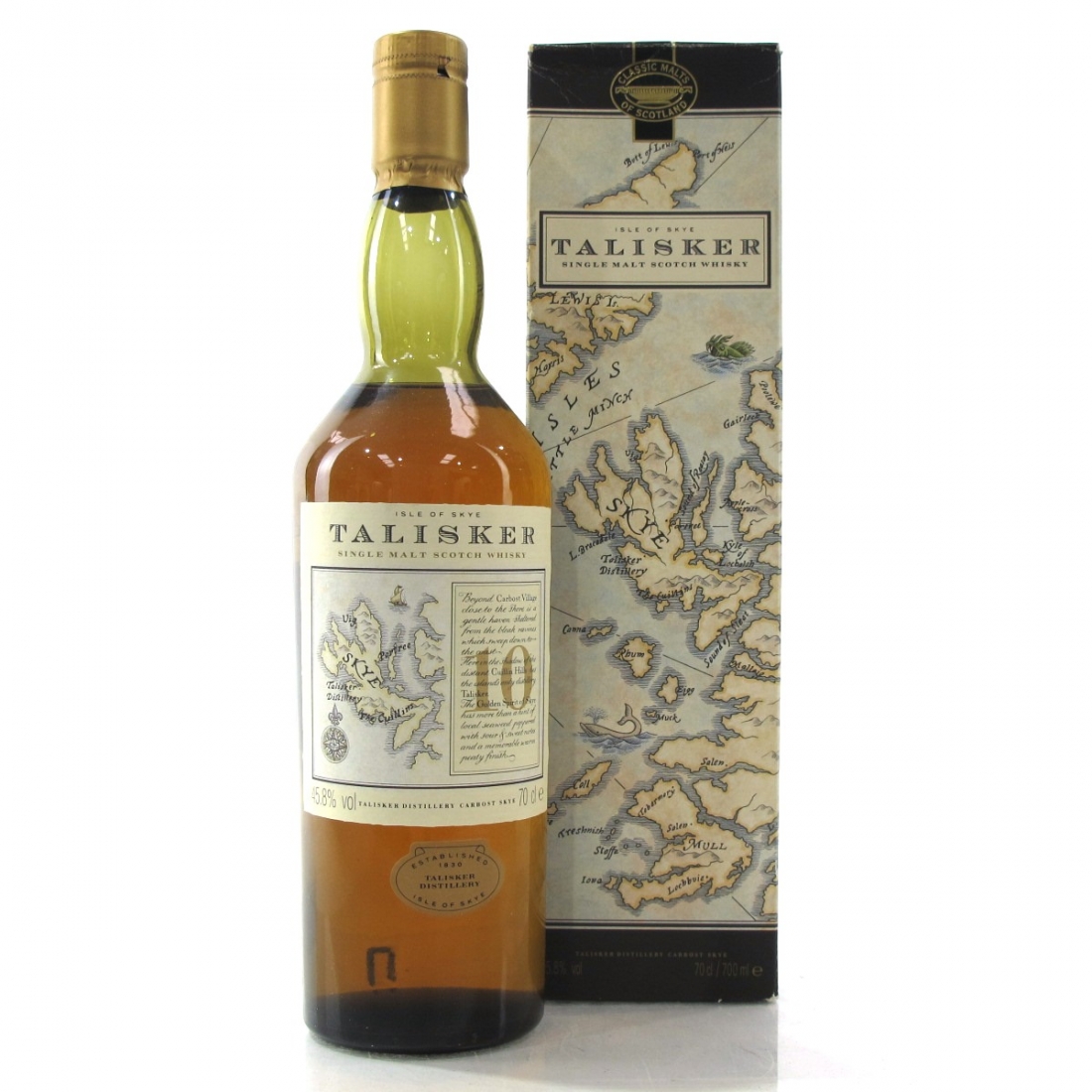 Talisker 10 Year Old Map Label | Whisky Auctioneer