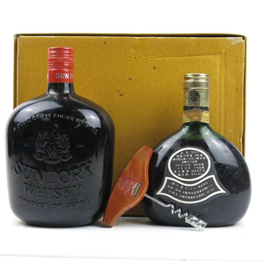 Suntory Gift Set 1980s / Including Very Rare Old 76cl and Mateus Wine ...