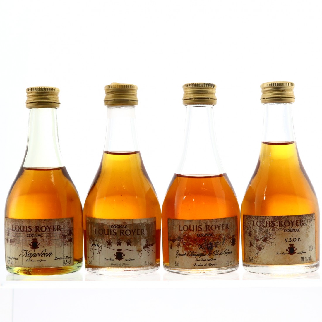 Louis Royer Cognac Miniatures x 4 | Whisky Auctioneer