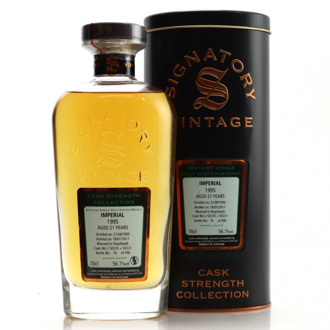 Imperial 1995 Signatory Vintage 21 Year Old Cask Strength | Whisky ...