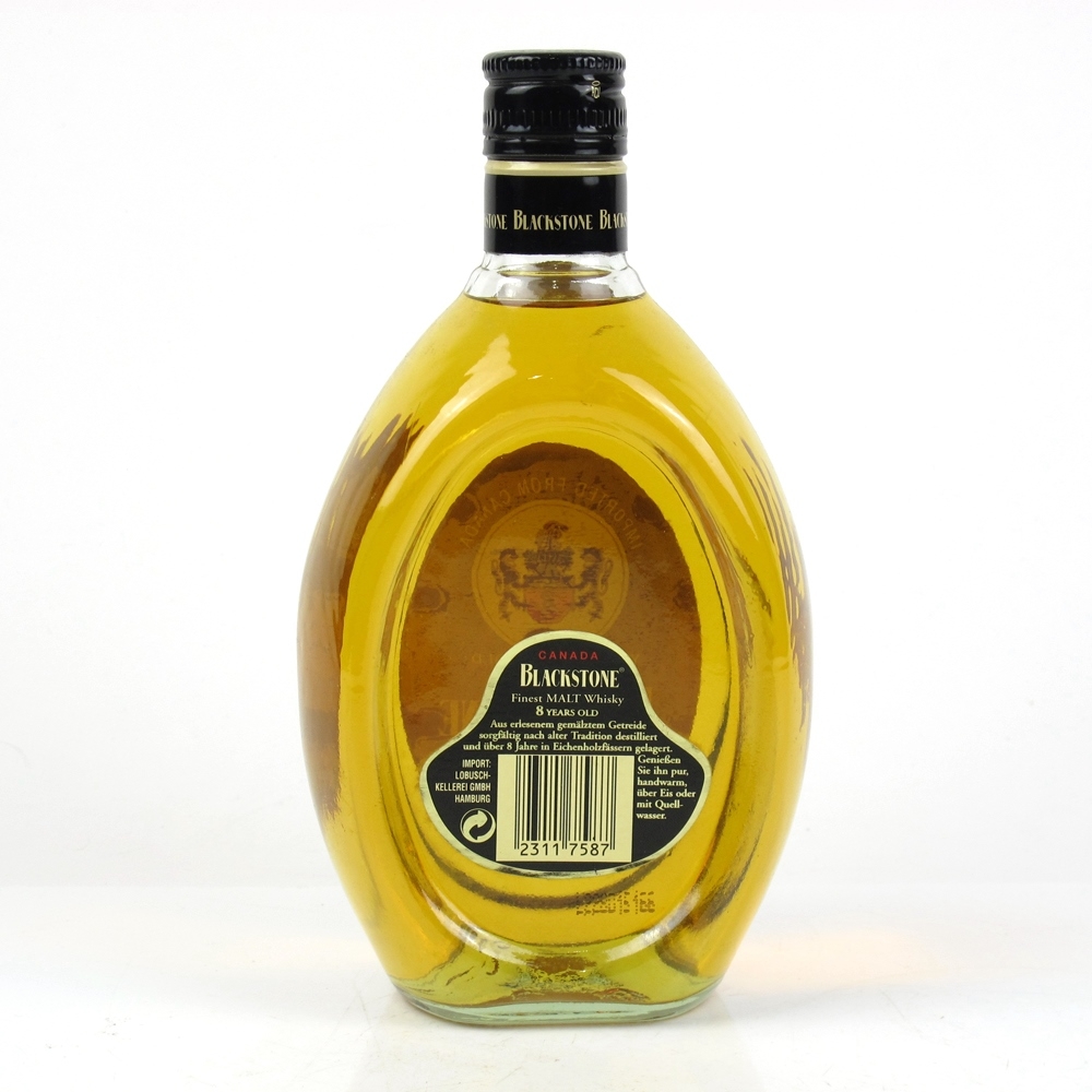 Blackstone 8 Year Old Canadian Blended Malt Whisky Auctioneer Blackstone 8 Year Old Canadian Blended Malt Whisky Auctioneer