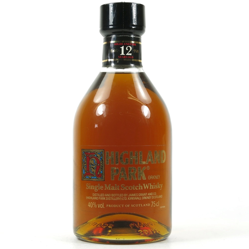 Highland Park 12 Year Old Screen Print Label 1980s | Whisky Auctioneer