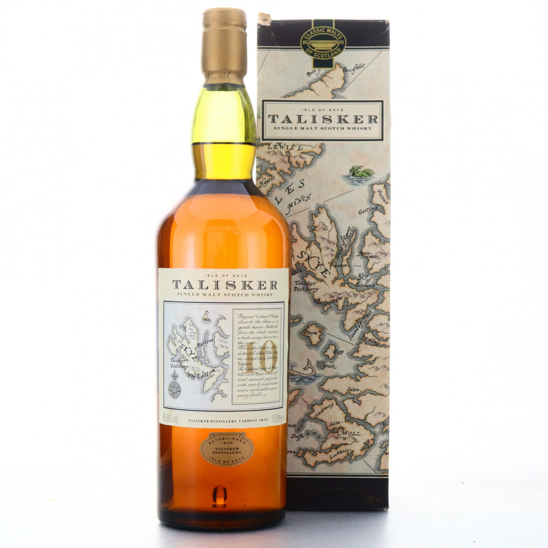 Talisker 10 Year Old Map Label 1 Litre | Whisky Auctioneer
