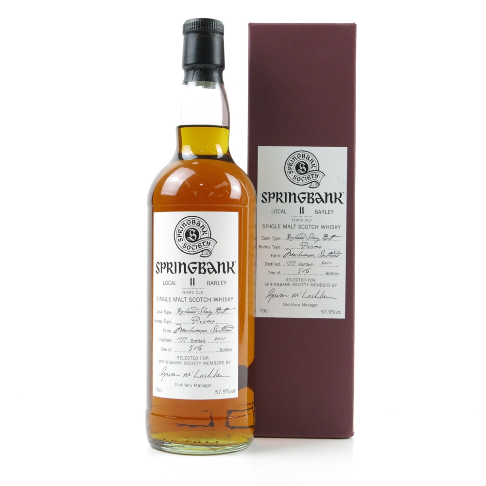 Springbank 1999 Single Cask 11 Year Old / Local Barley Springbank ...