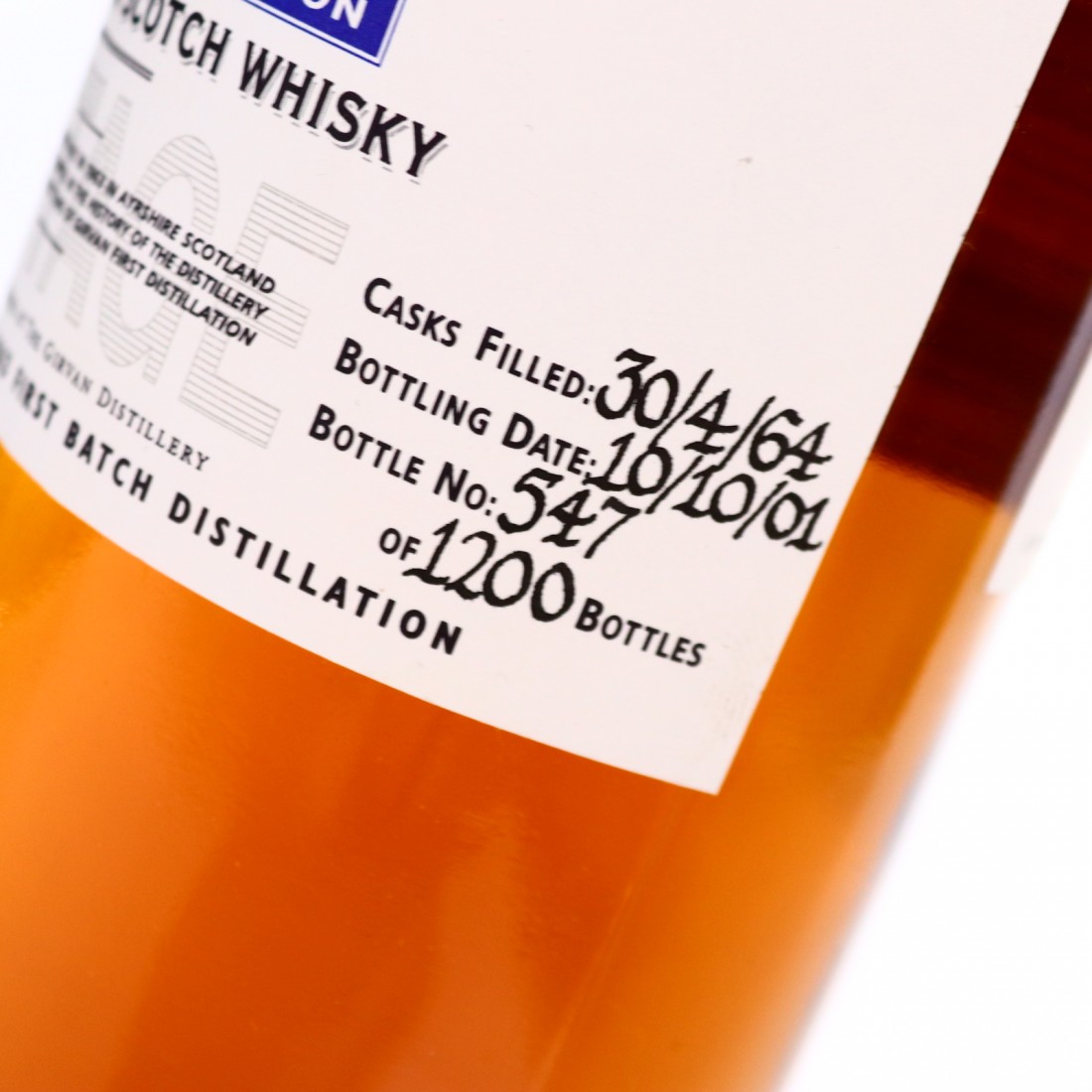 Girvan 1964 First Batch Distillation | Whisky Auctioneer