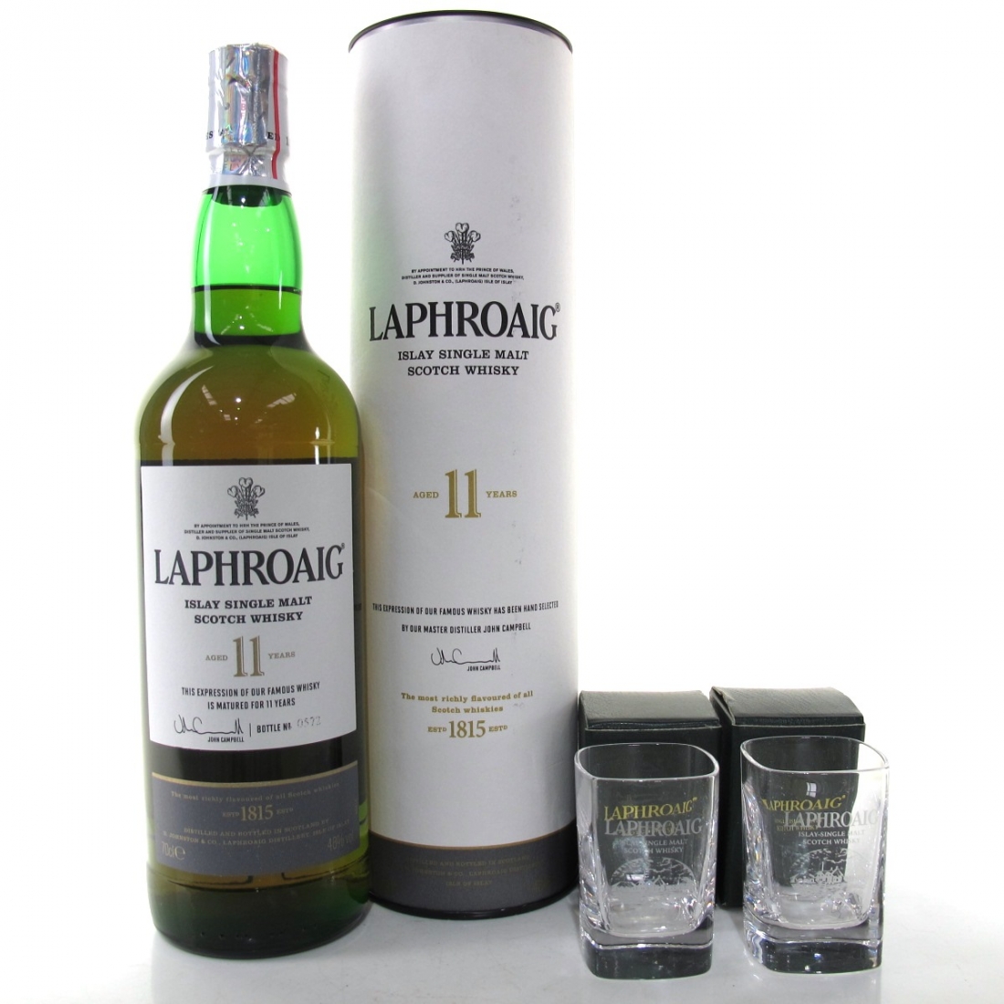 Laphroaig 11 Year Old / Including Glasses | Whisky Auctioneer