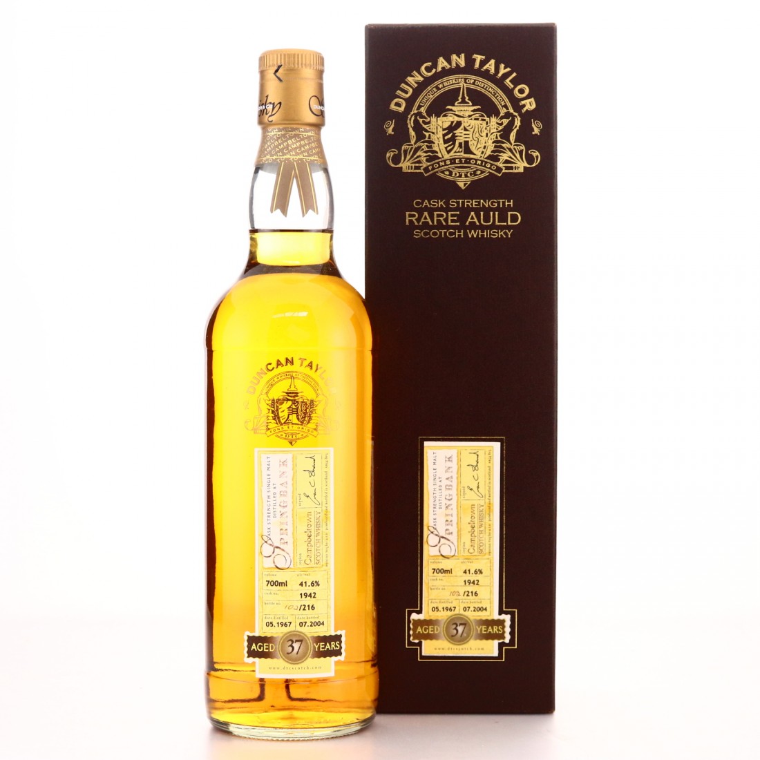 Springbank 1967 Duncan Taylor 37 Year Old | Whisky Auctioneer