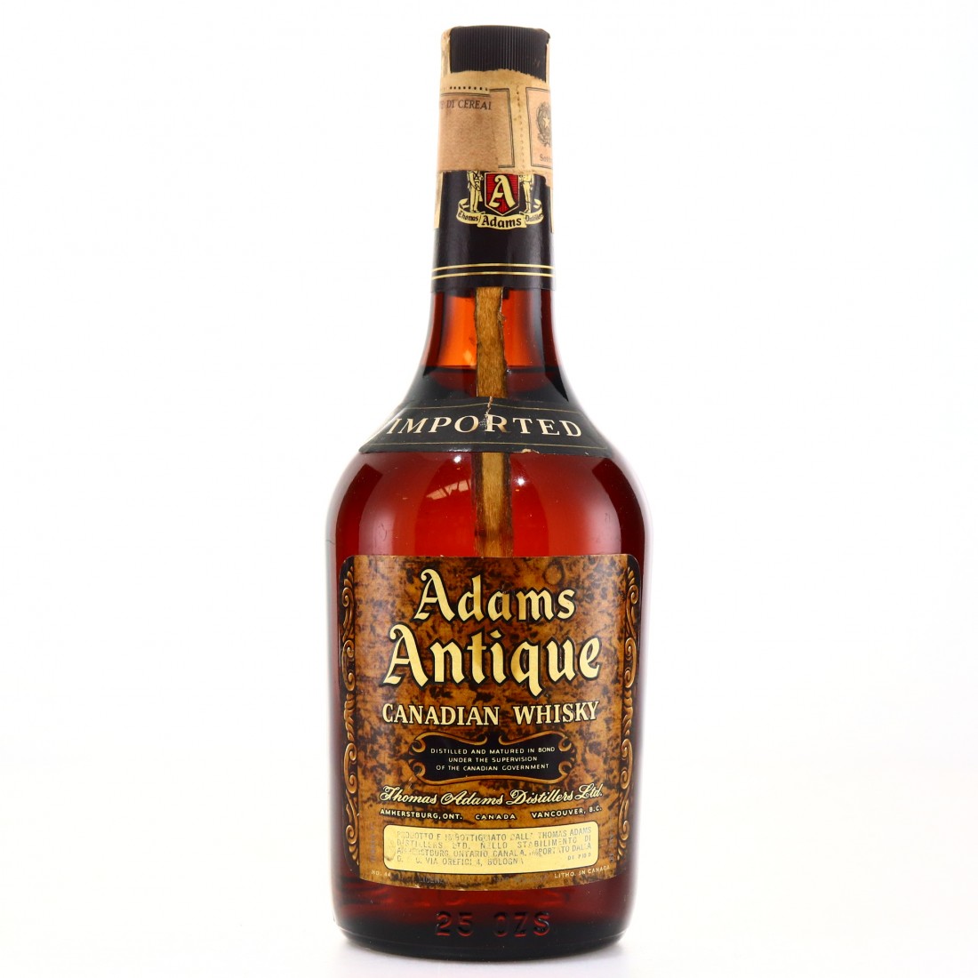 Adams Antique Canadian Whisky 1980s | Whisky Auctioneer