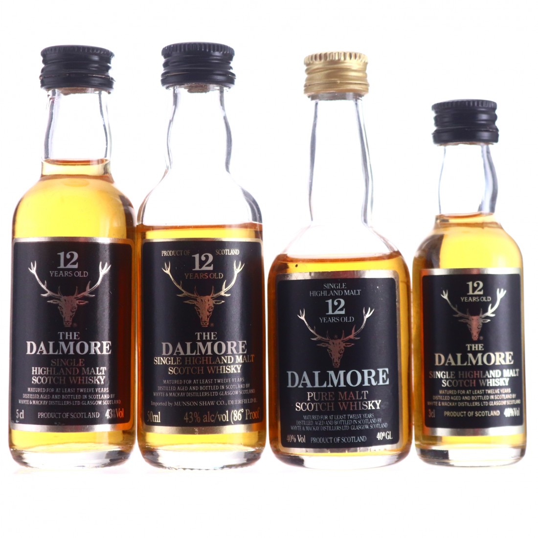 Dalmore 12 Year Old Miniature x 4 | Whisky Auctioneer
