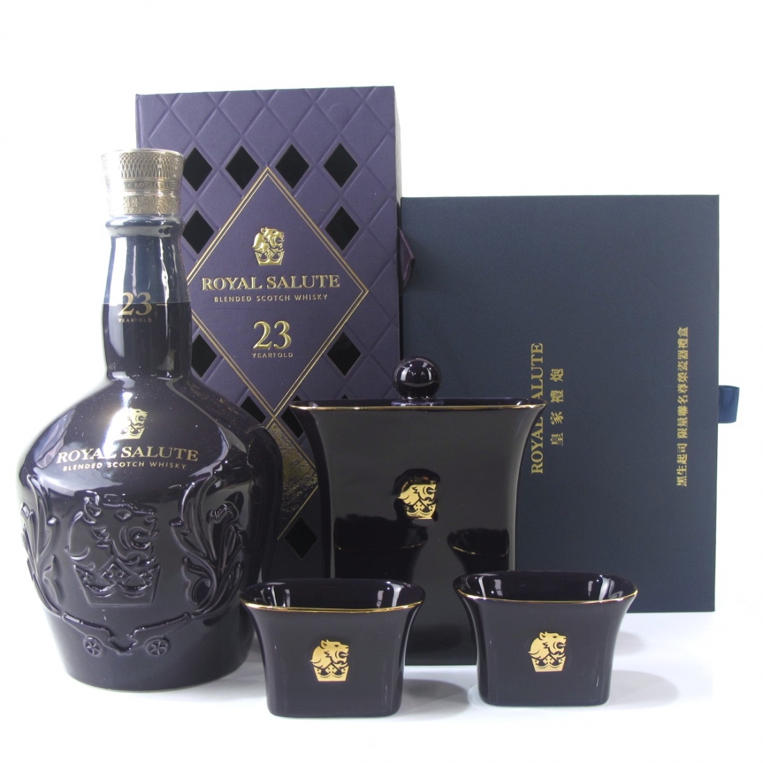 Chivas 23 Year Old Royal Salute / Taiwanese Exclusive with Cups & Flask ...