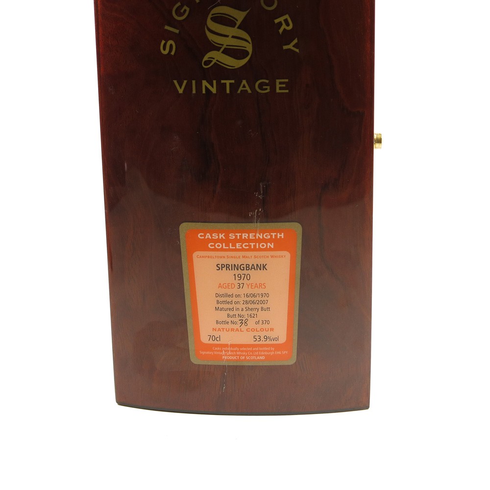 Springbank 1970 Signatory Vintage 37 Year Old | Whisky Auctioneer